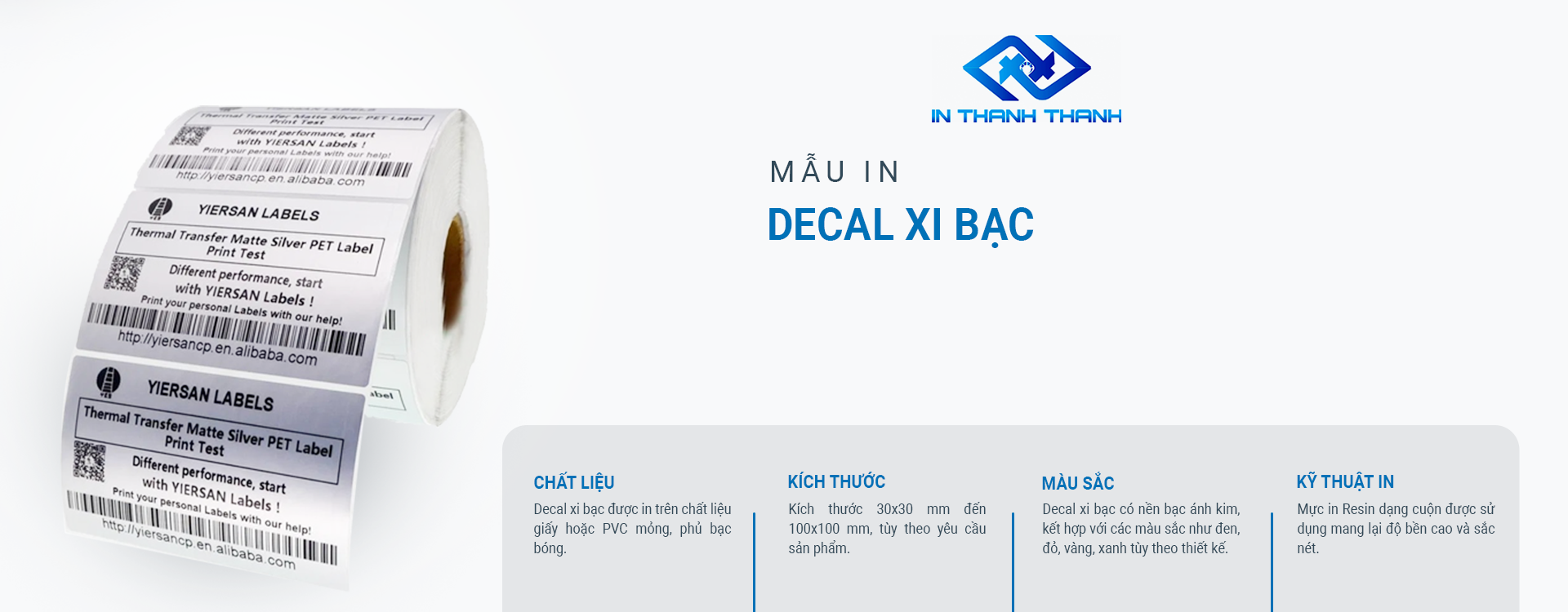 In Tem Nhãn – Decal Xi Bạc